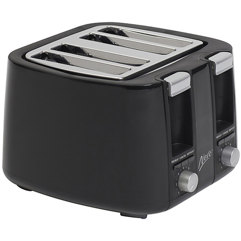 Kitchen - Nero 4 Slice Toaster Black - Cultural Choice Workplace Supplies